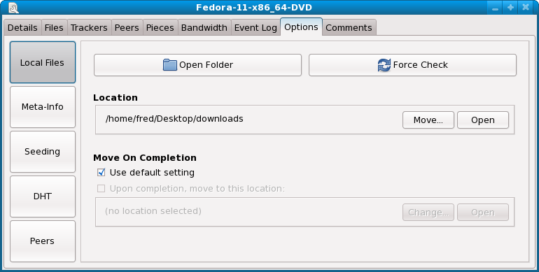 Transfer Properties - Tixati